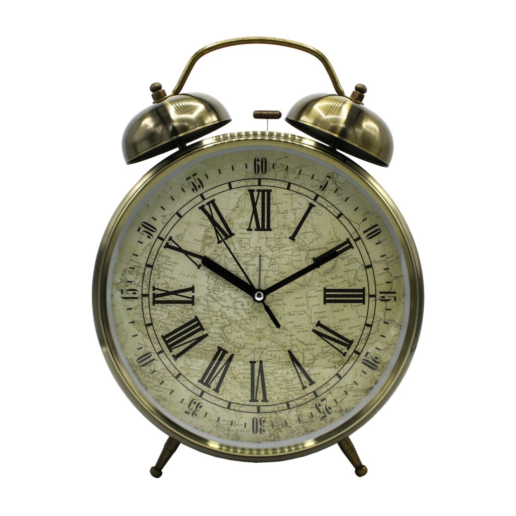 METALNI ALARM SAT - RETRO DIZAJN BAKAR, MESING 913-1826 - Saga Prnjavor